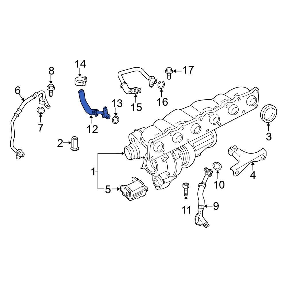 BMW OE 11537583902 - Turbocharger Coolant Line