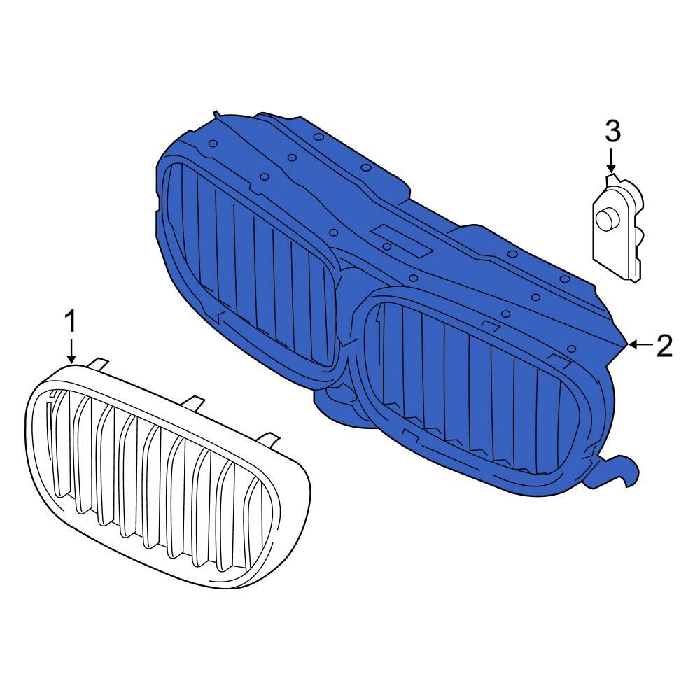 BMW OE 51138091760 - Front Radiator Shutter Assembly