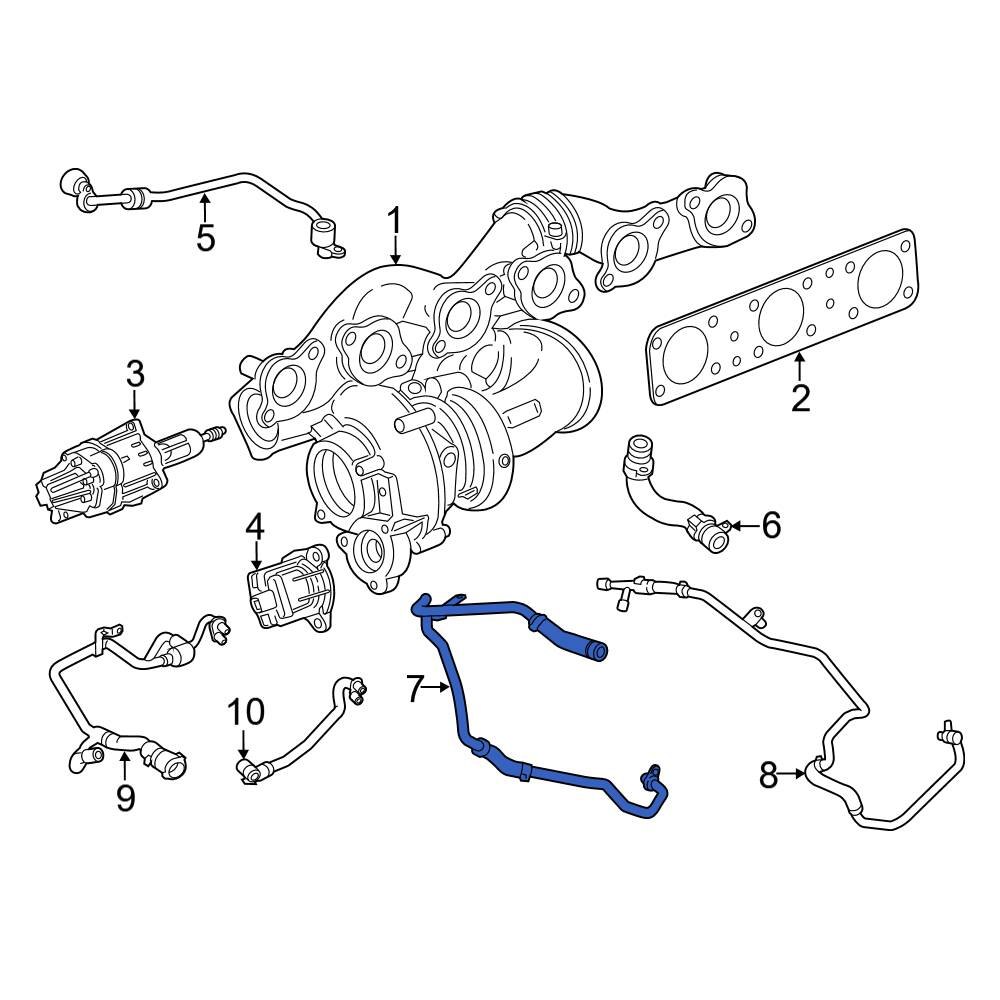 BMW OE 11538654391 - Left Turbocharger Coolant Line