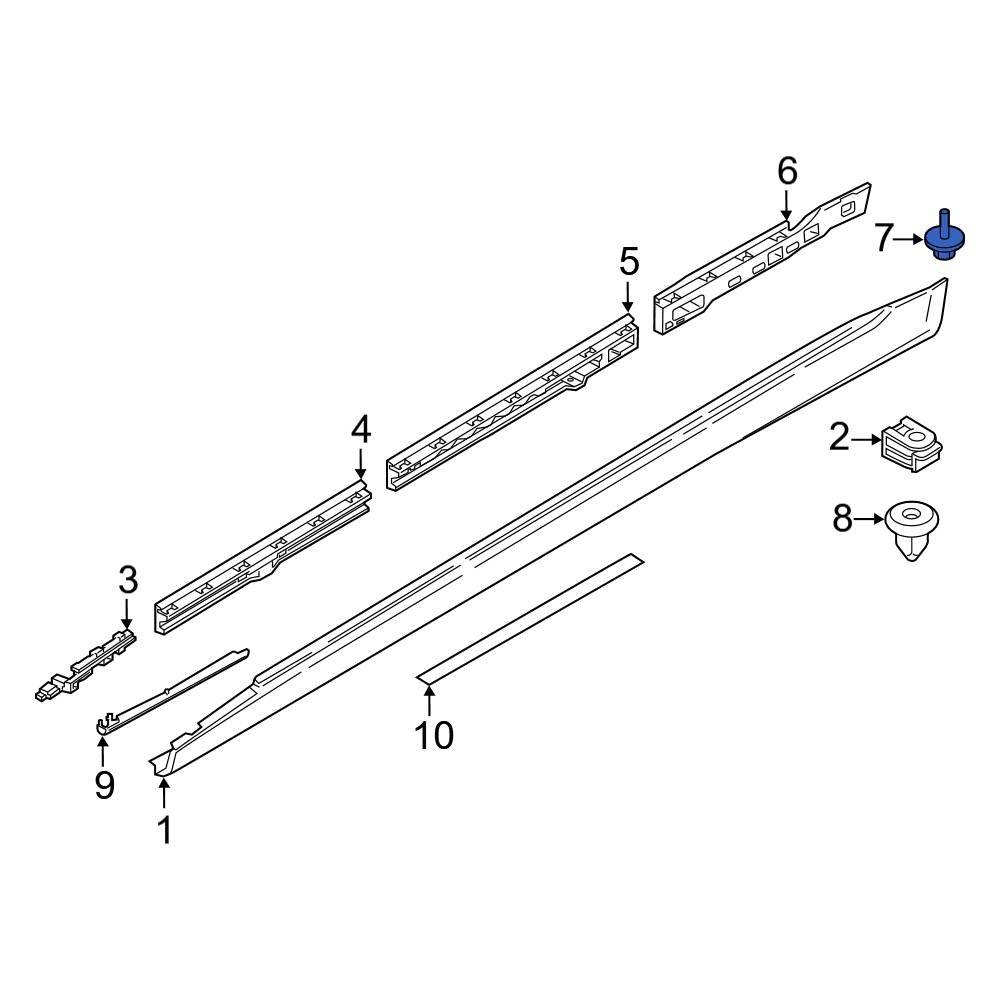 BMW OE 07147213303 - Rocker Panel Molding Clip