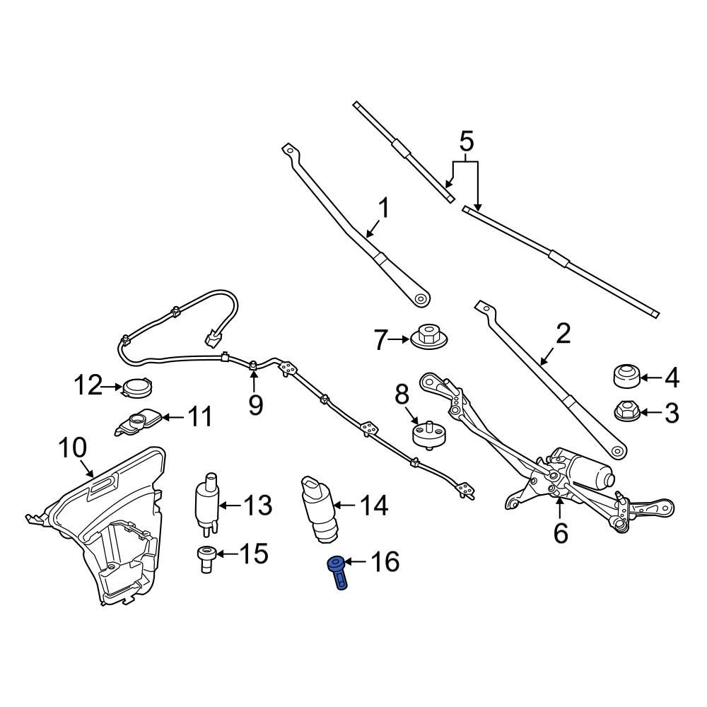BMW OE 61678374382 - Headlight Washer Pump Grommet