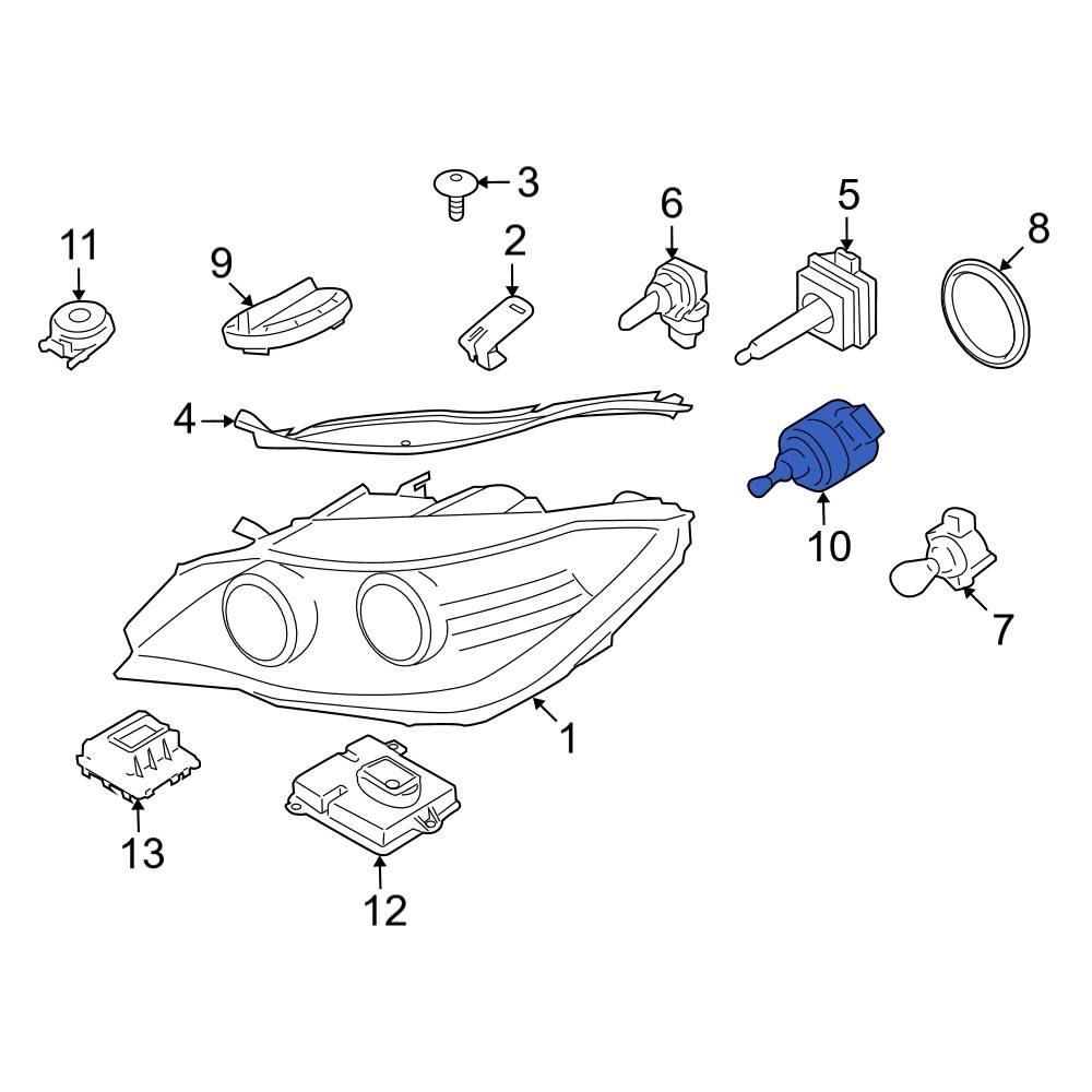 BMW OE 63117207574 - Front Headlight Motor
