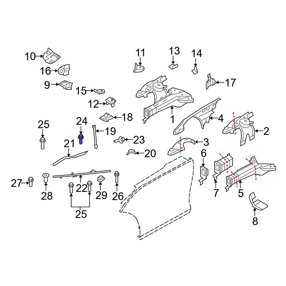 BMW OE 07119905147 - Fender Bolt