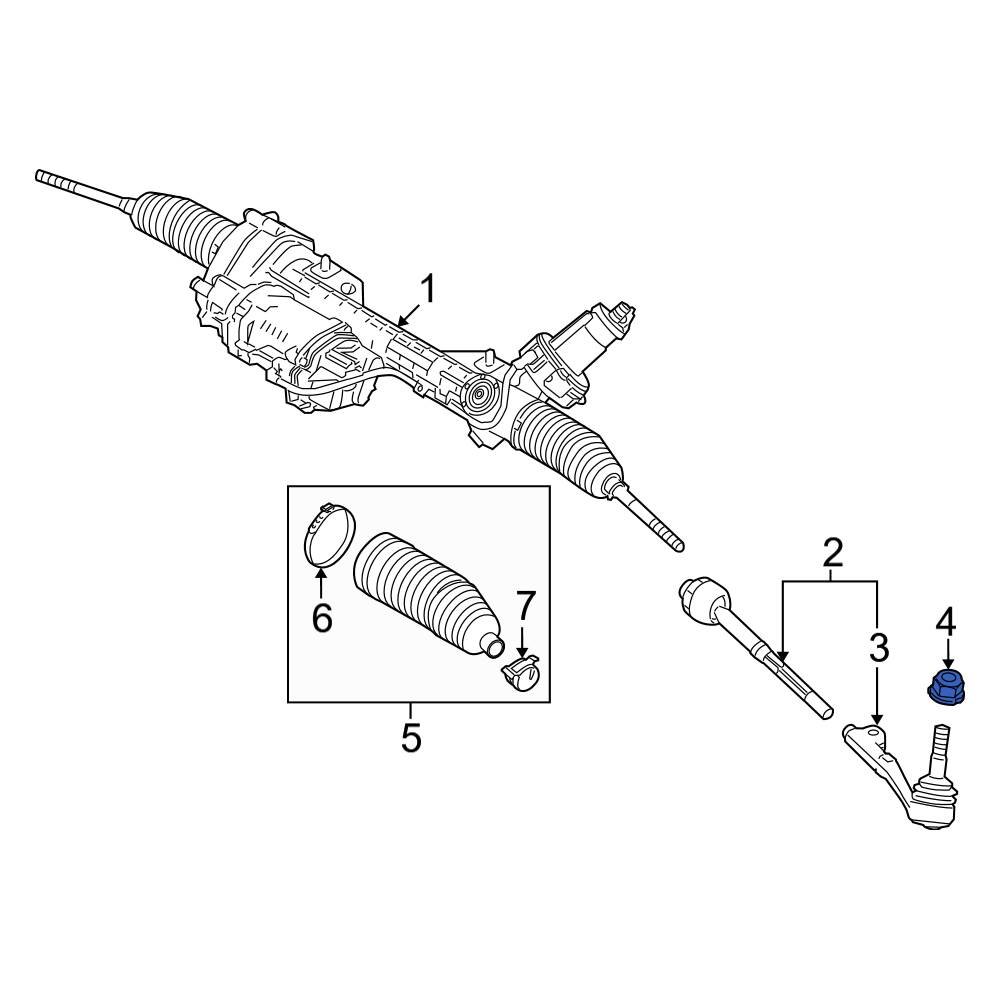 BMW OE 33306787062 - Outer Steering Tie Rod Nut