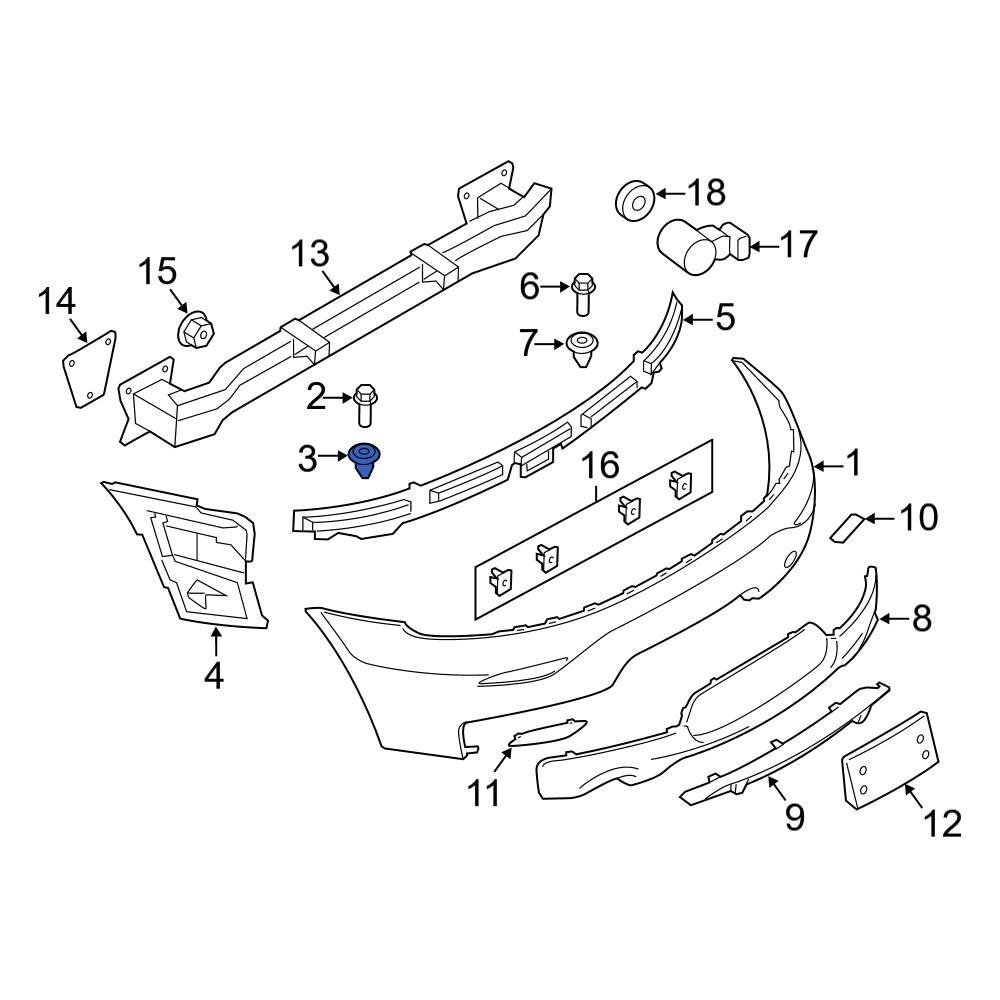 BMW OE 07146976114 - Fender Liner Nut