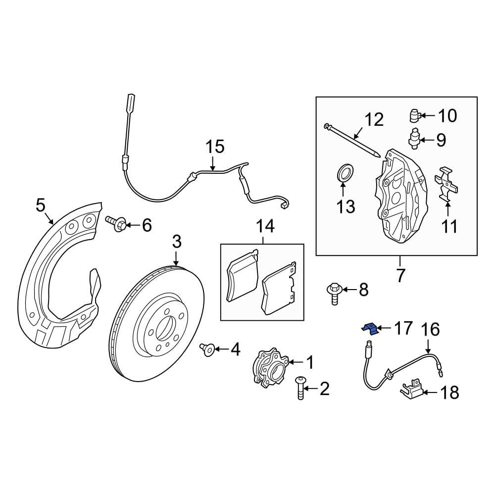 BMW OE 34341163565 - Brake Hydraulic Hose Lock Clip