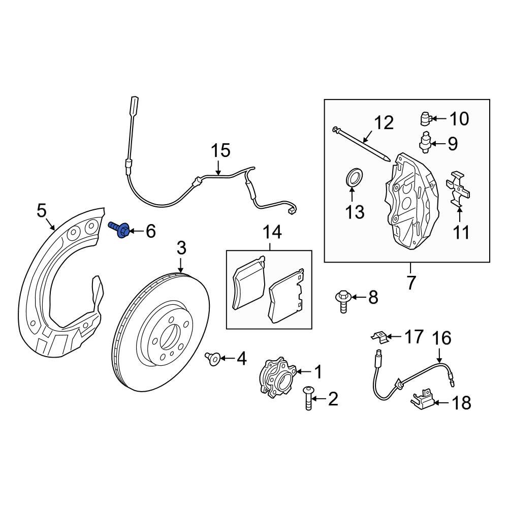 BMW OE 34116868785 - Brake Dust Shield Bolt