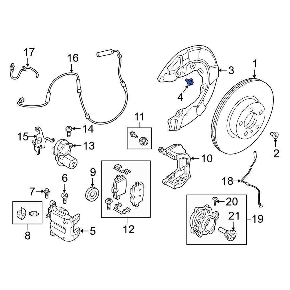 BMW OE 34116868785 - Brake Dust Shield Bolt