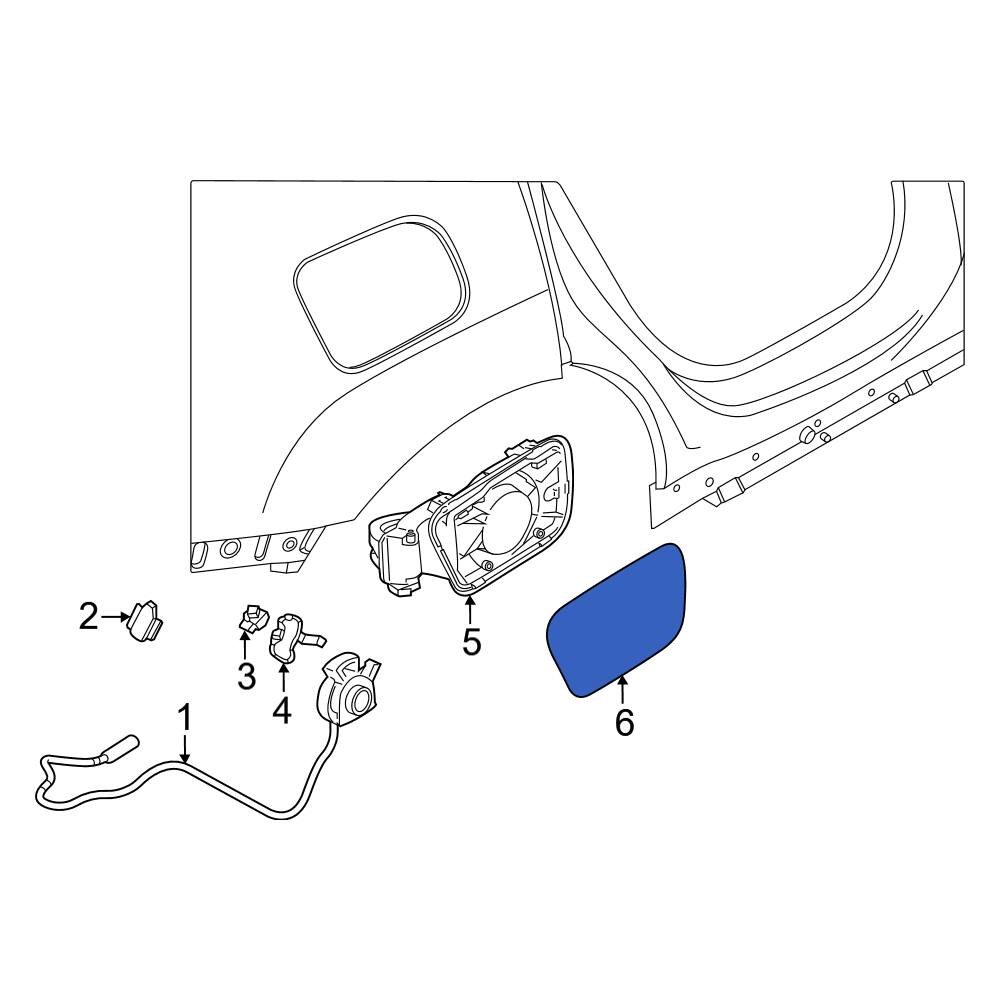 BMW OE 51177953719 - Drive Motor Battery Pack Charging Port Door