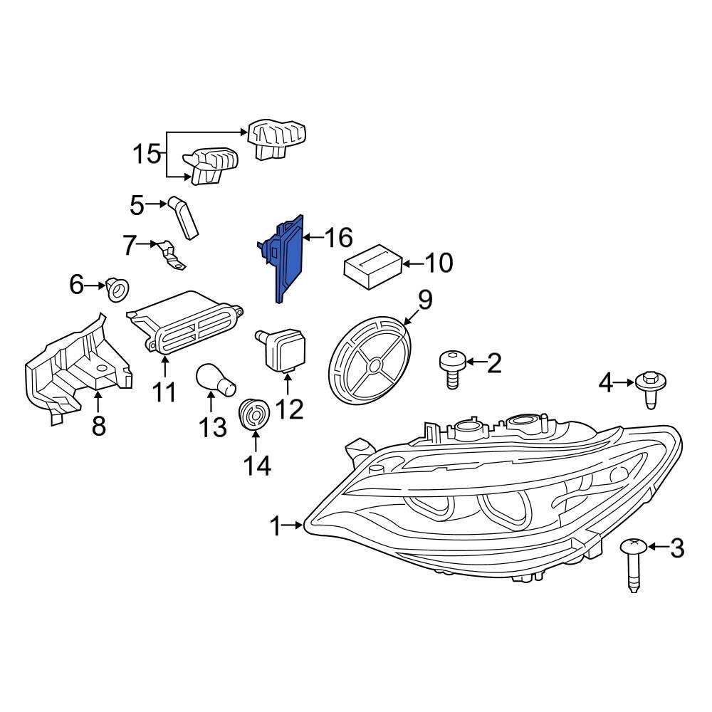 BMW OE 63117318327 - Front Headlight Control Module