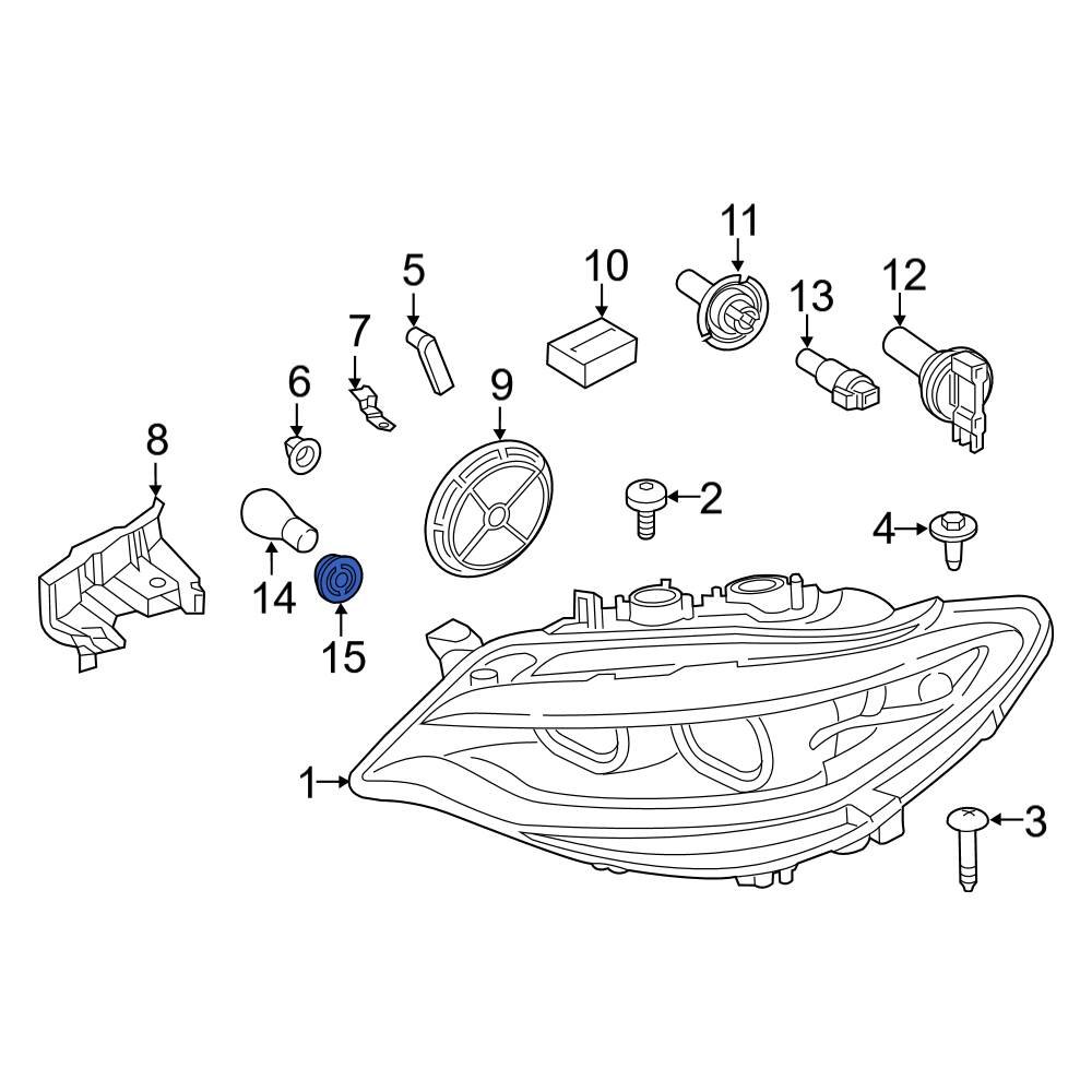 BMW OE 63117393855 - Front Turn Signal Light Socket