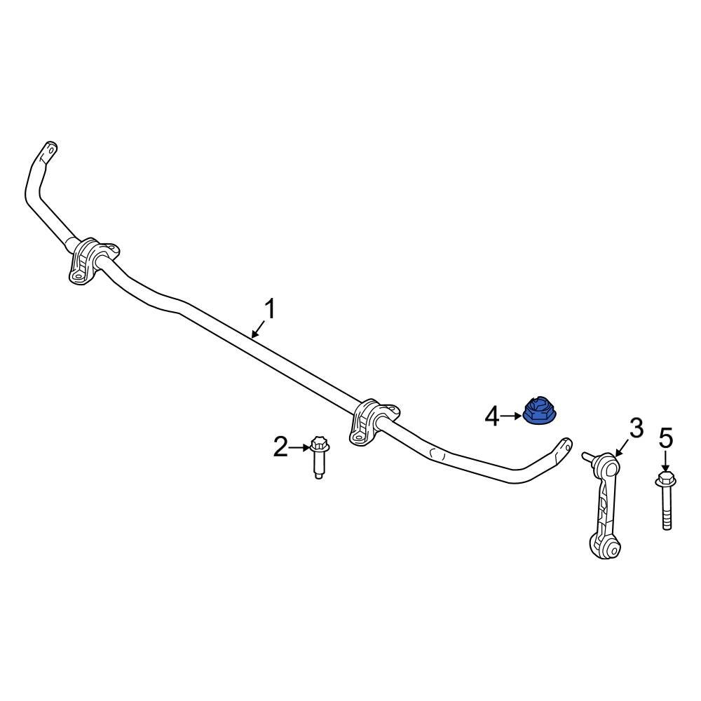 BMW OE 33326768884 - Front Suspension Stabilizer Bar Link Nut
