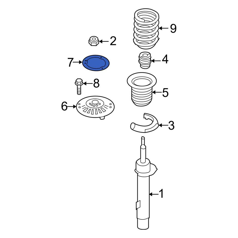 BMW OE 33506866038 - Rear Suspension Shock Absorber & Strut Mount Gasket