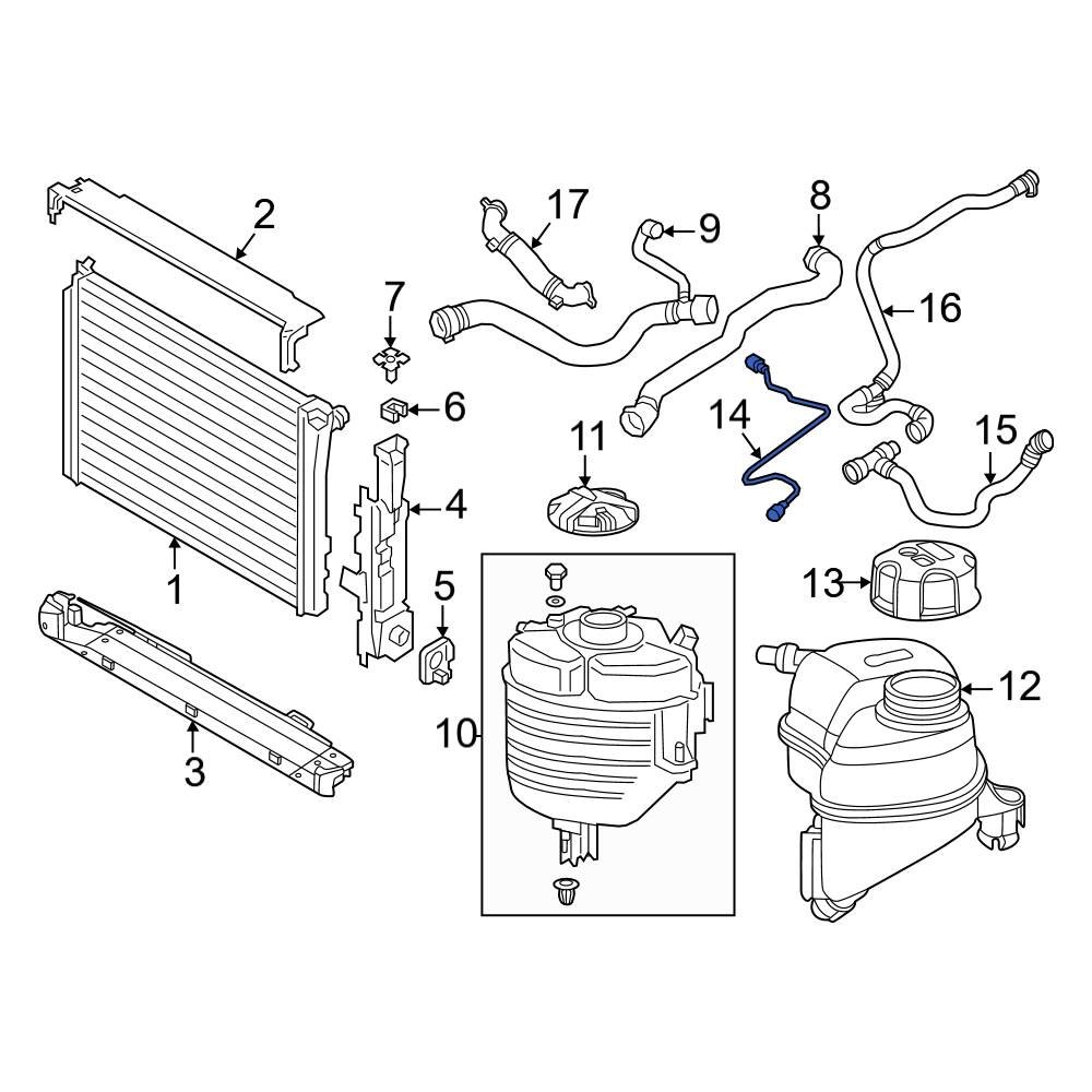 BMW OE 17128654824 - Engine Coolant Overflow Hose
