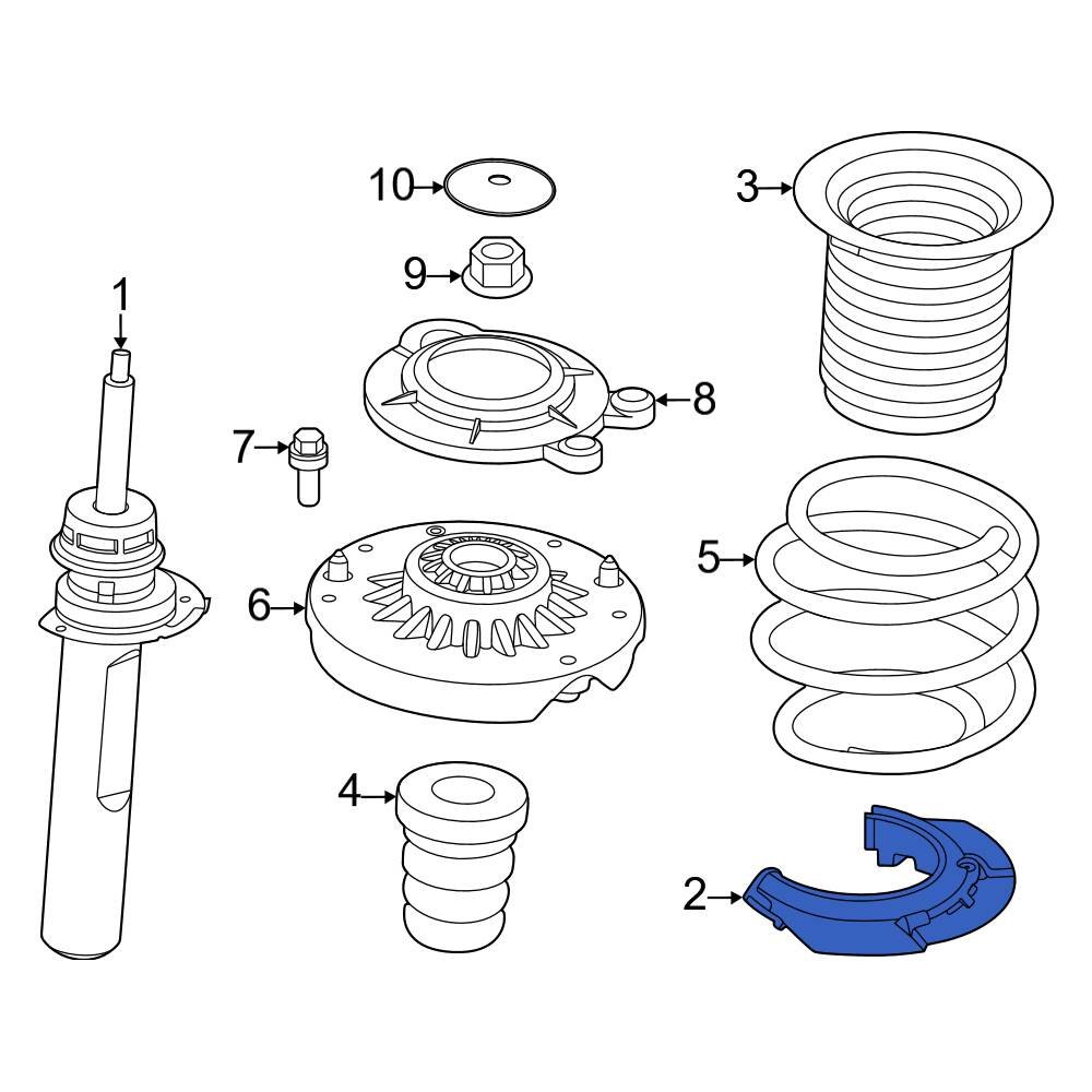 BMW OE 31336860788 - Front Lower Coil Spring Insulator