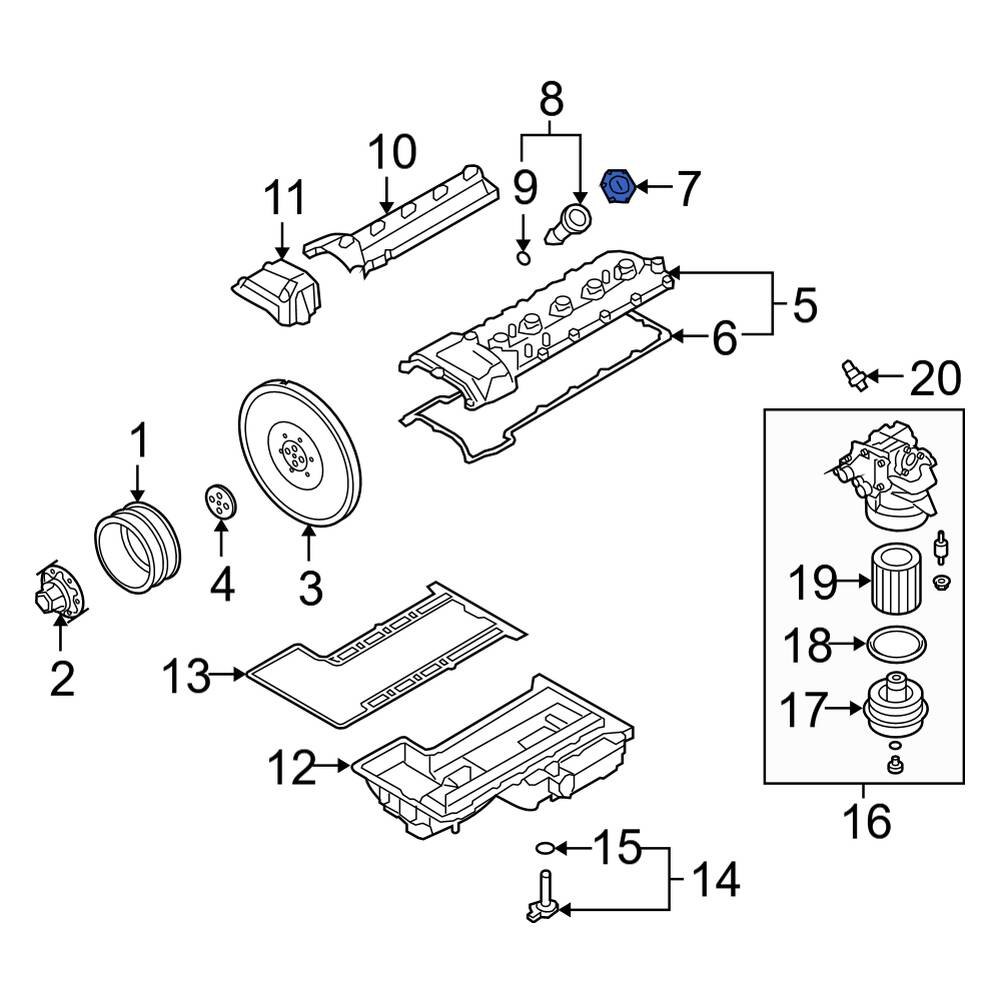 BMW OE 11127832157 - Engine Oil Filler Cap