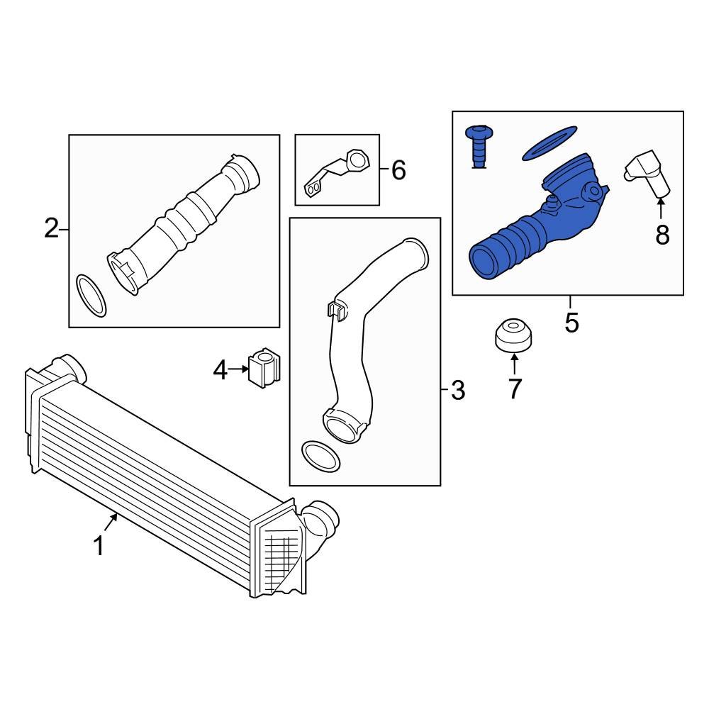 BMW OE 13717609811 - Rear Intercooler Pipe