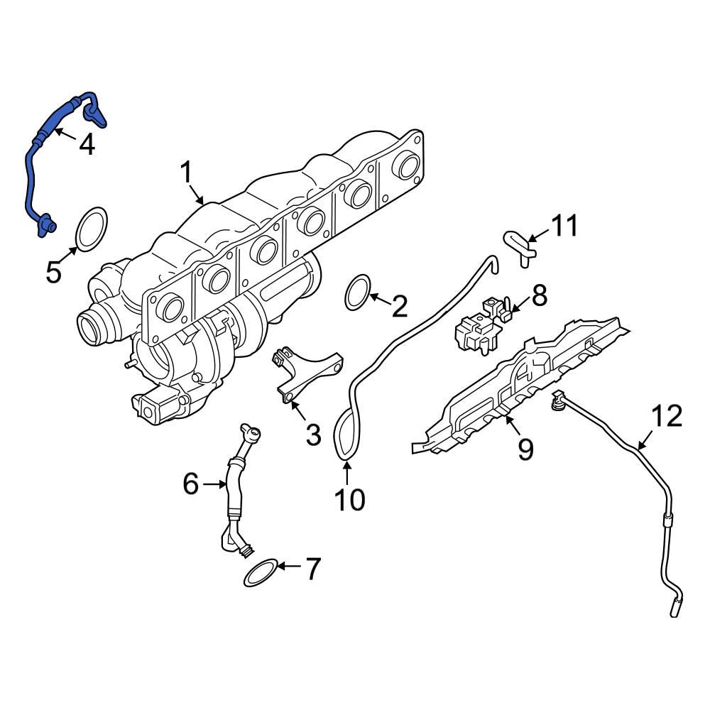 BMW OE 11427585402 - Turbocharger Oil Line