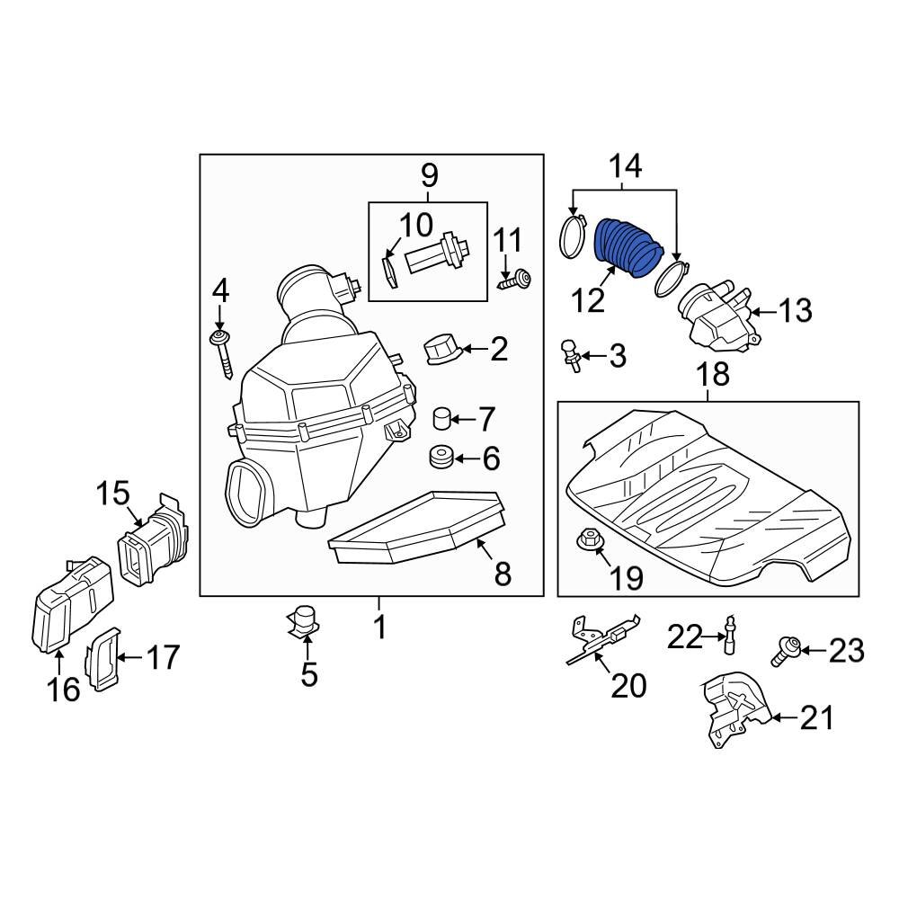 BMW OE 13717843279 - Right Engine Air Intake Hose