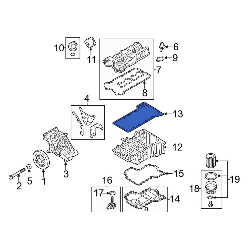 BMW OE 11137566644 - Upper Engine Oil Pan Gasket