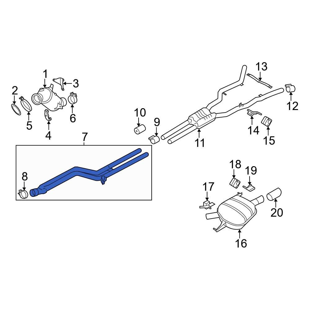 BMW OE 18307646932 - Rear Exhaust Crossover Pipe