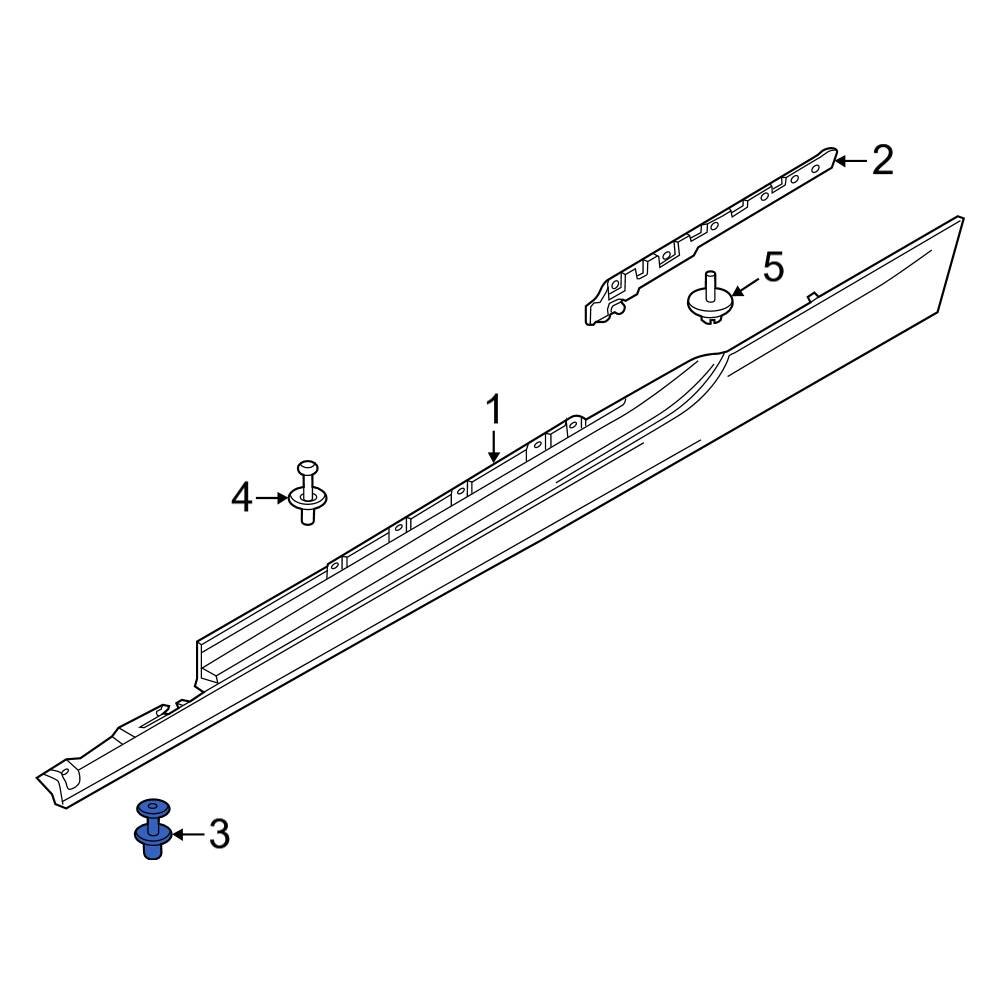 BMW OE 07147213303 - Rocker Panel Molding Clip