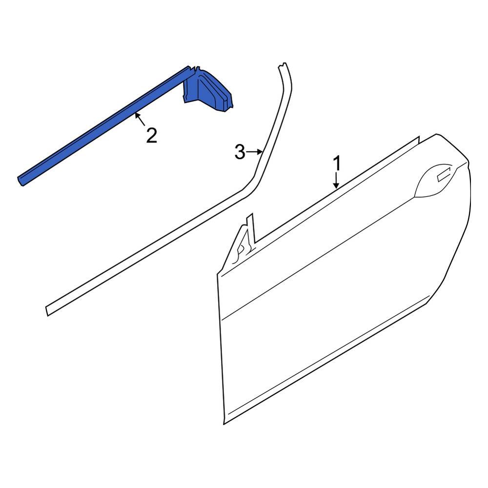 BMW OE 51337221177 - Front Left Upper Outer Door Seal