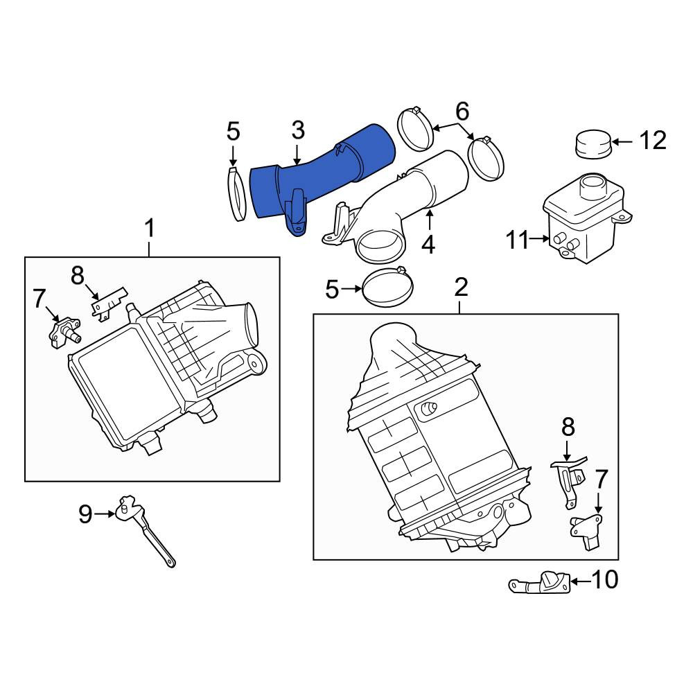 BMW OE 13717843221 - Right Upper Intercooler Pipe