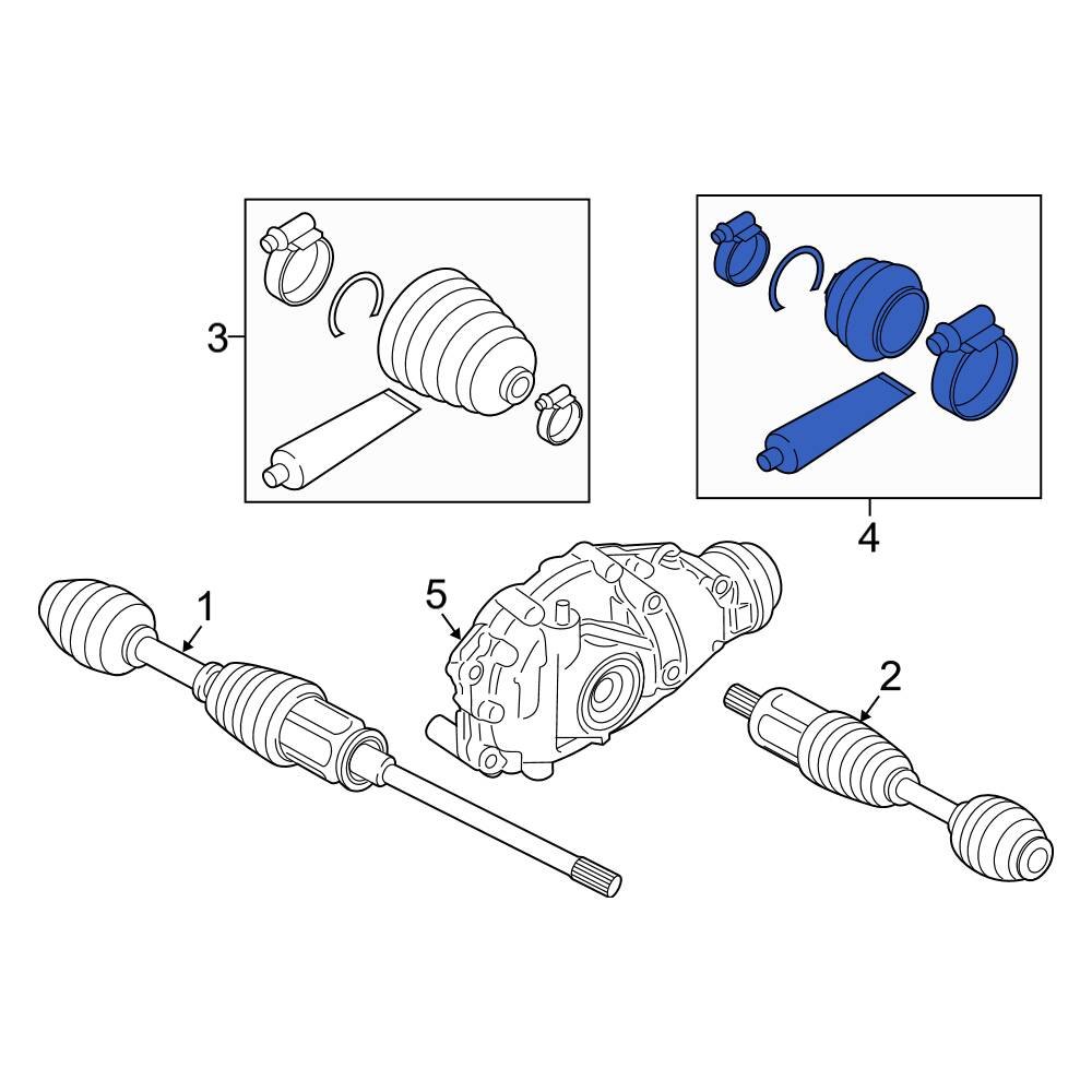 BMW OE 31607606091 - Front Outer CV Joint Boot Kit