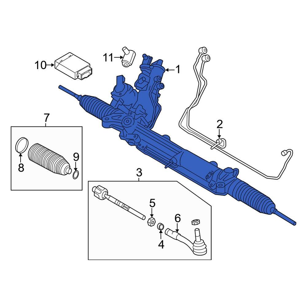 BMW OE 32102473342 - Rack and Pinion Assembly