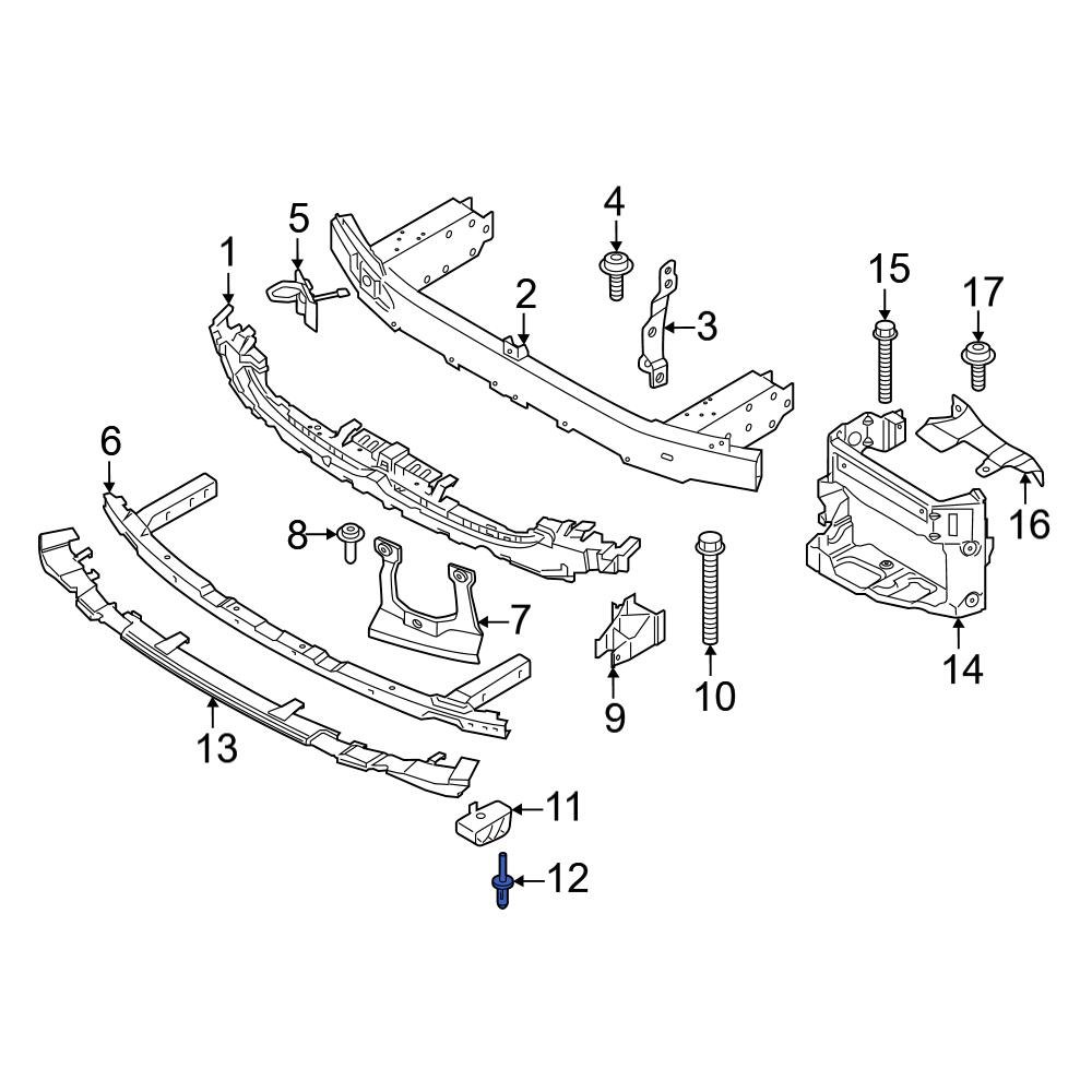 BMW OE 51111908077 - Bumper Impact Absorber Rivet