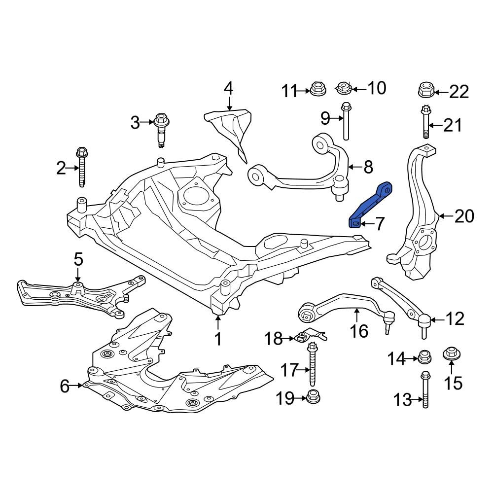 BMW OE 31106864577 - Front Left Suspension Crossmember Reinforcement