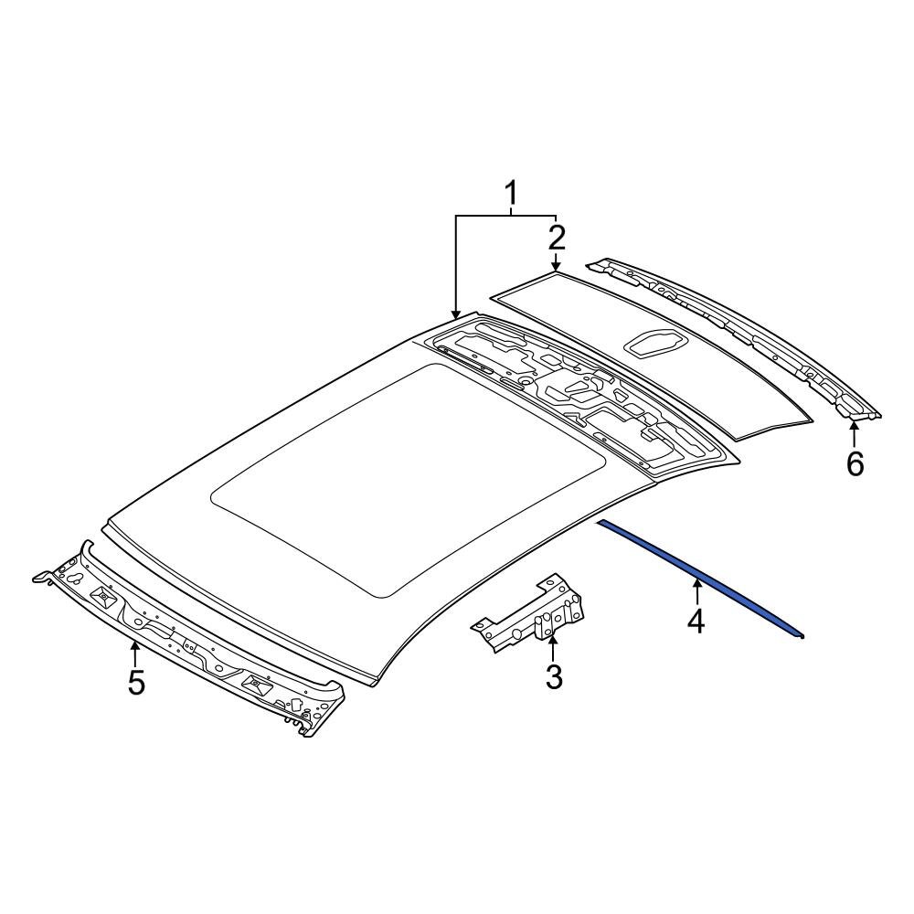 BMW OE 54105A3DAC2 - Roof Panel Reinforcement Seal