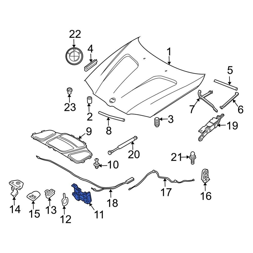 BMW OE 51237008755 - Front Hood Latch