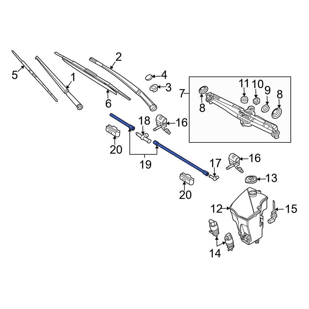 BMW OE 61668362762 - Front Windshield Washer Hose