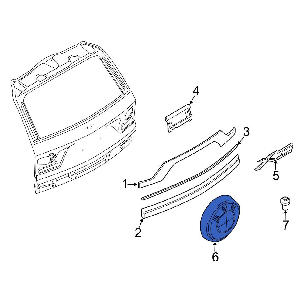 BMW OE 51143401005 - Rear Hatch Emblem
