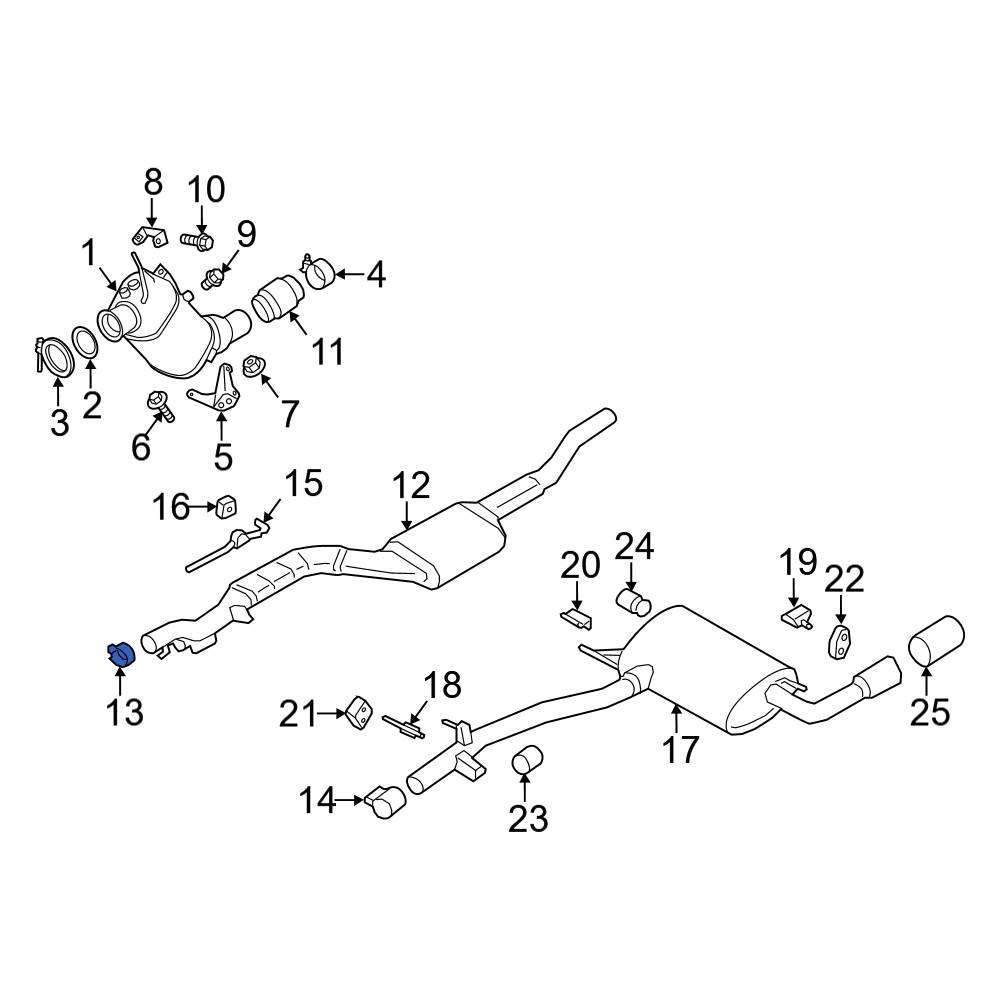 BMW OE 18308632361 - Front Exhaust Muffler Clamp
