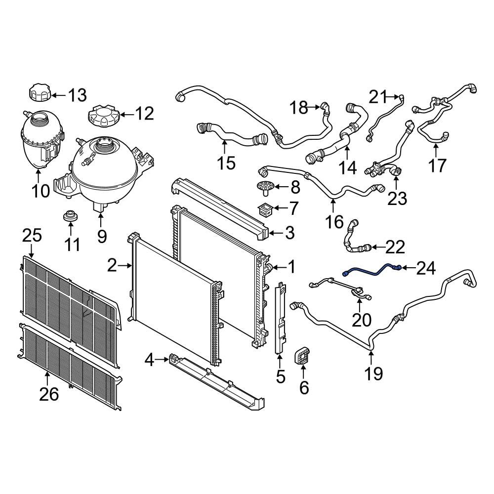 BMW OE 17125A022D6 - Engine Coolant Overflow Hose