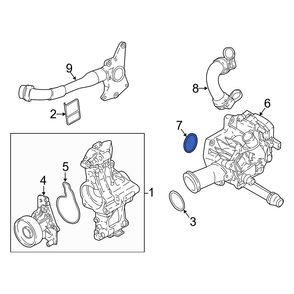 BMW OE 11538658571 - Engine Water Pump Outlet Pipe O-Ring