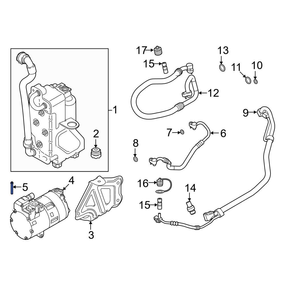 BMW OE 07119905392 - Lower Bumper Impact Bar Bolt
