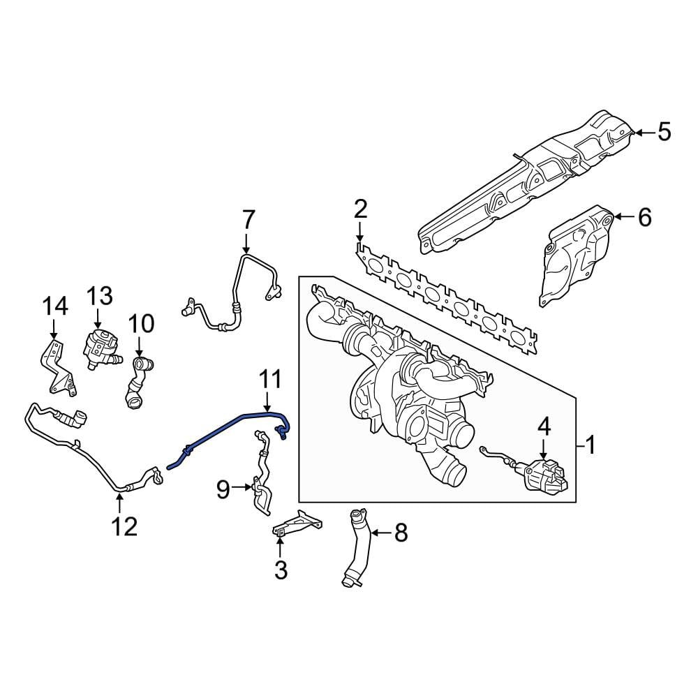 BMW OE 11538666856 - Turbocharger Coolant Line