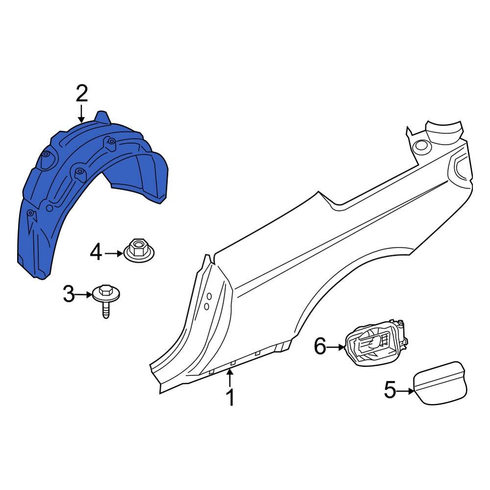 BMW OE 51719627874 - Rear Right Quarter Panel Splash Shield