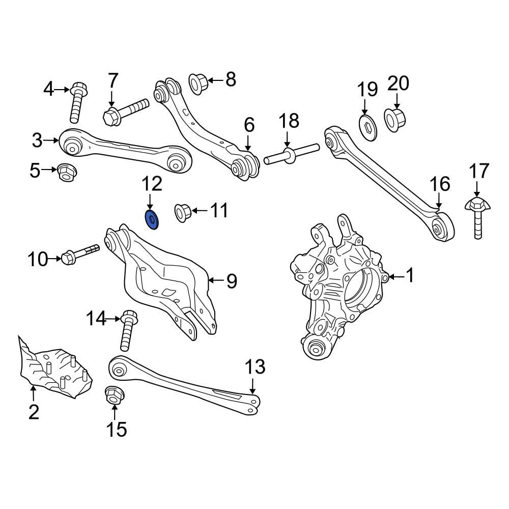 BMW OE 33306786187 - Rear Alignment Camber Adjusting Eccentric