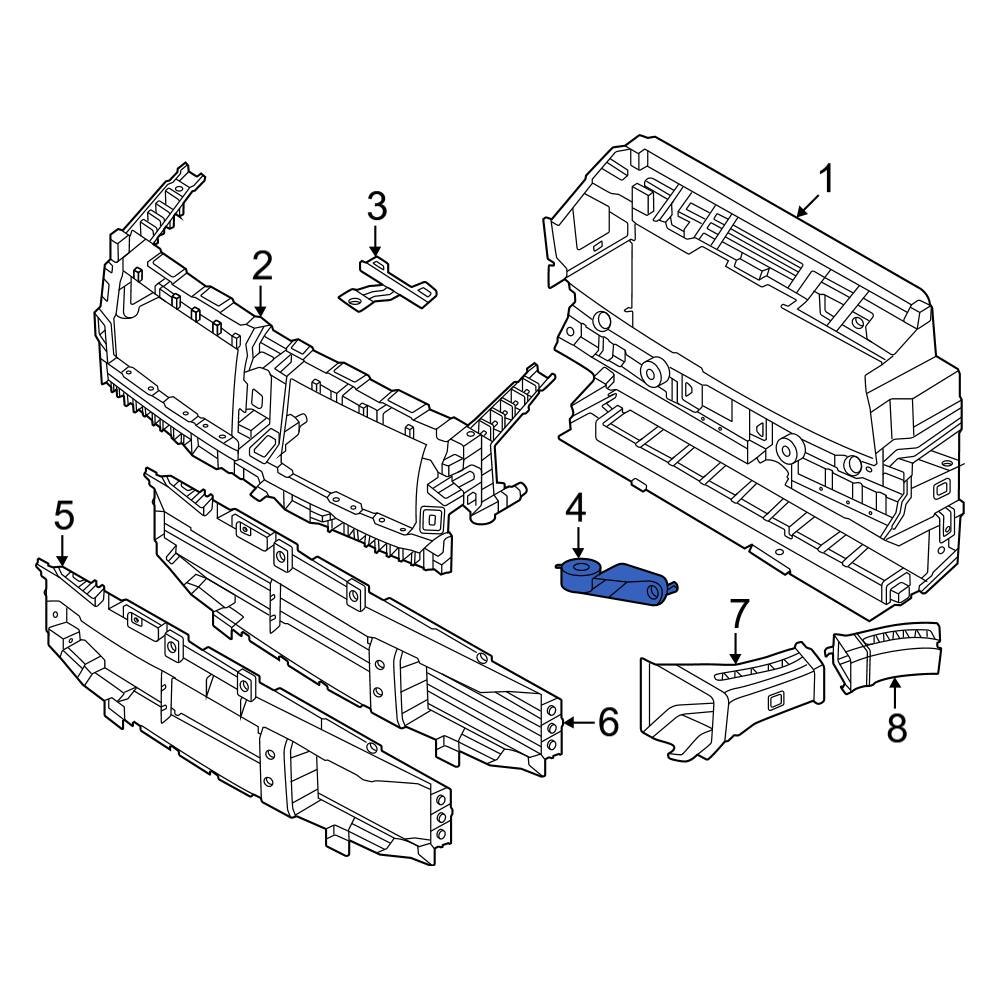 BMW OE 51647434062 - Right Radiator Shutter Bracket