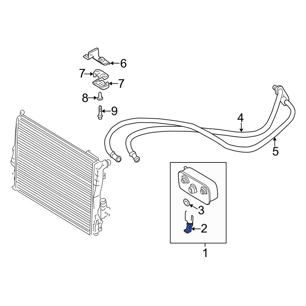 BMW OE 17221707786 - Automatic Transmission Oil Cooler Clamp