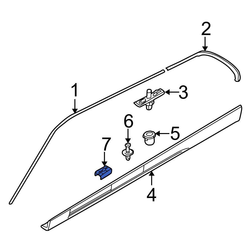 BMW OE 51718184574 - Door Sill Plate Clamp