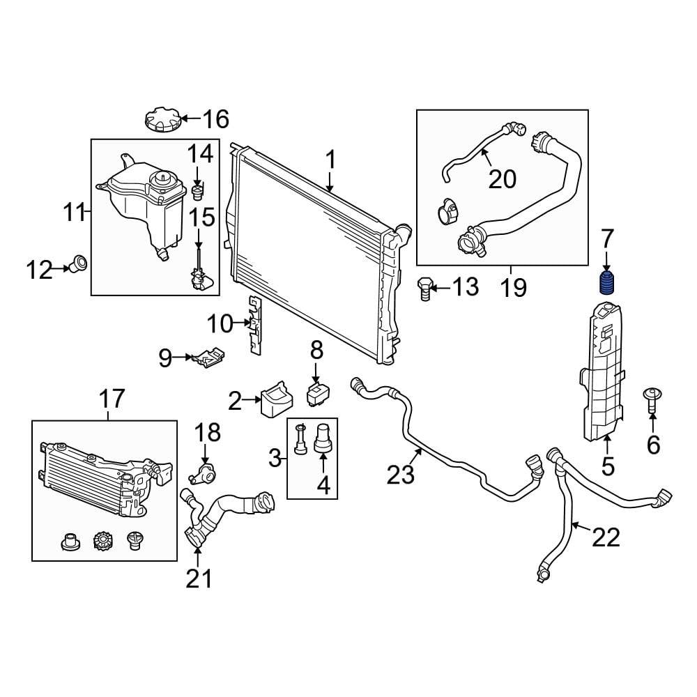 BMW OE 17117590119 - Upper Radiator Insulator