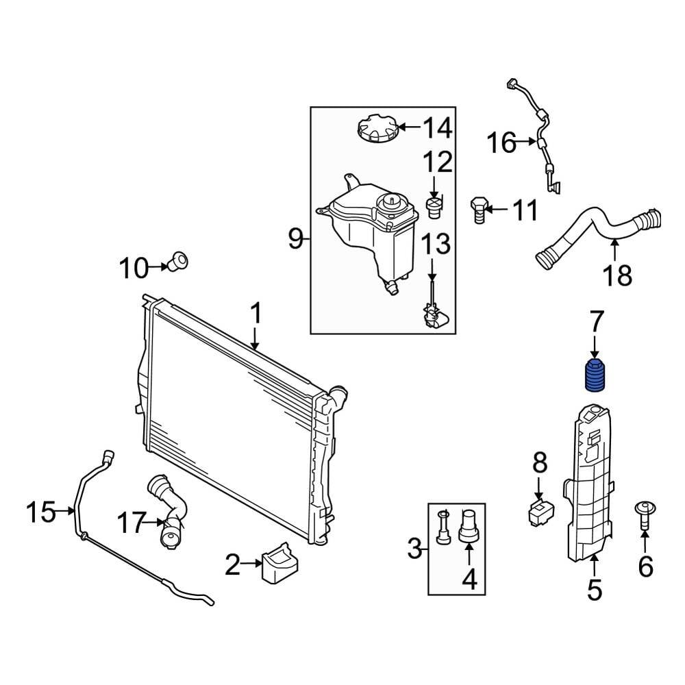 BMW OE 17117590119 - Upper Radiator Insulator