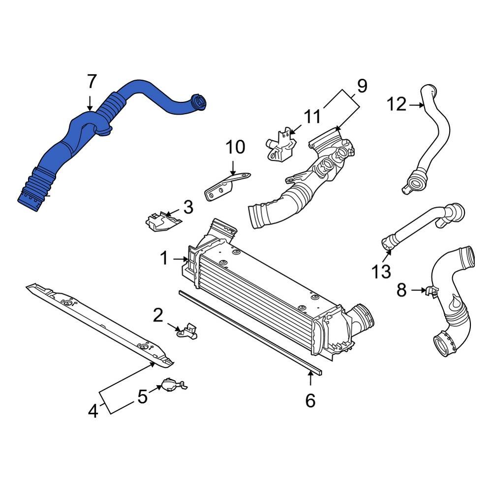 BMW OE 13717599293 - Front Right Intercooler Pipe