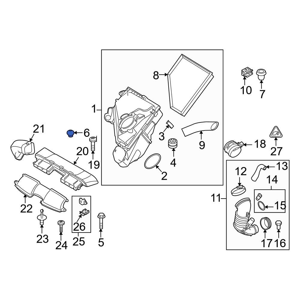 BMW OE 64126910076 - Engine Coolant Reservoir Grommet